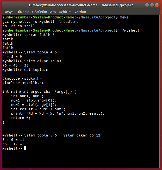 GitHub - ahmetzumber/basic-shell-application: fork() ve exec ...